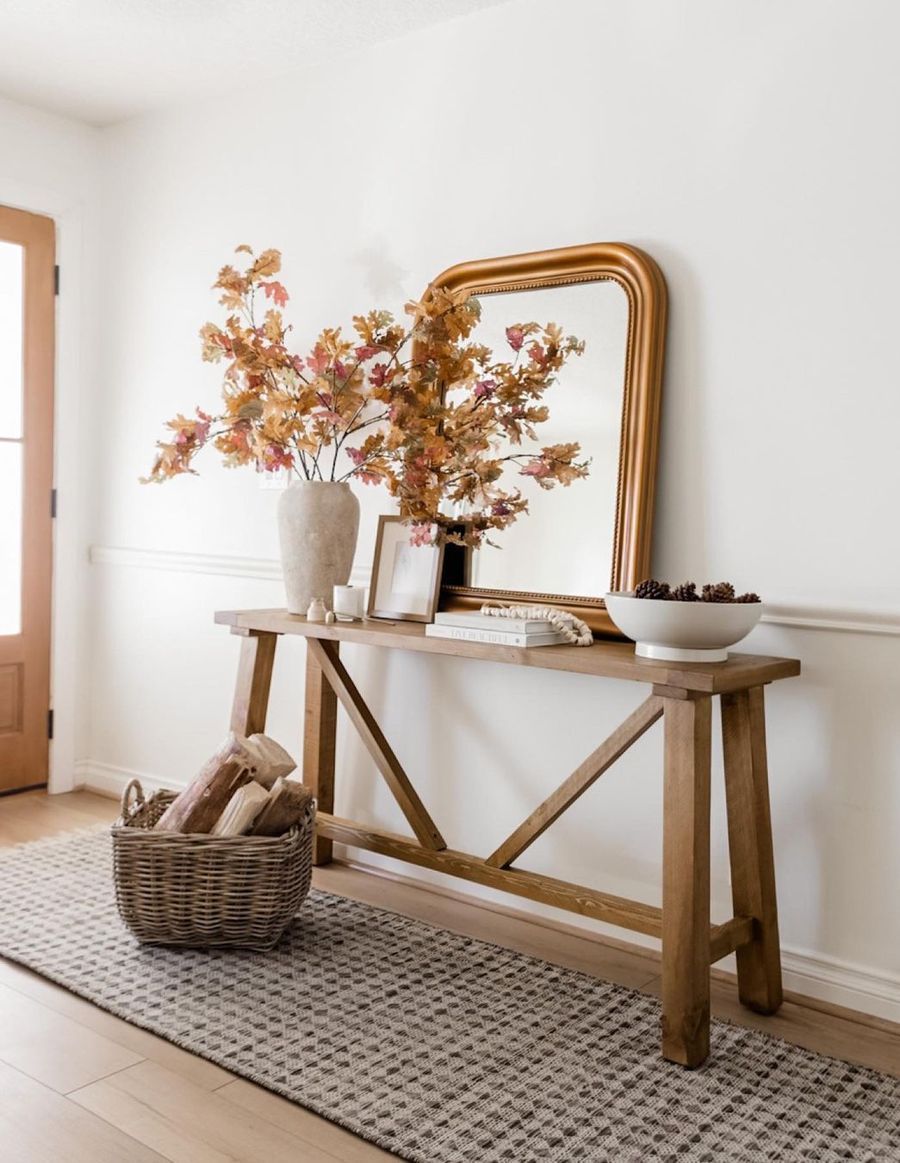 5 RIDICULOUSLY PRETTY ENTRYWAY TABLE FALL DECOR INSPIRATIONS YOU’LL LOVE
