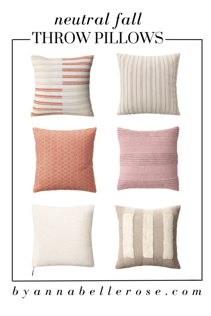 THE BEST NEUTRAL COLOR FALL THROW PILLOWS UNDER $30