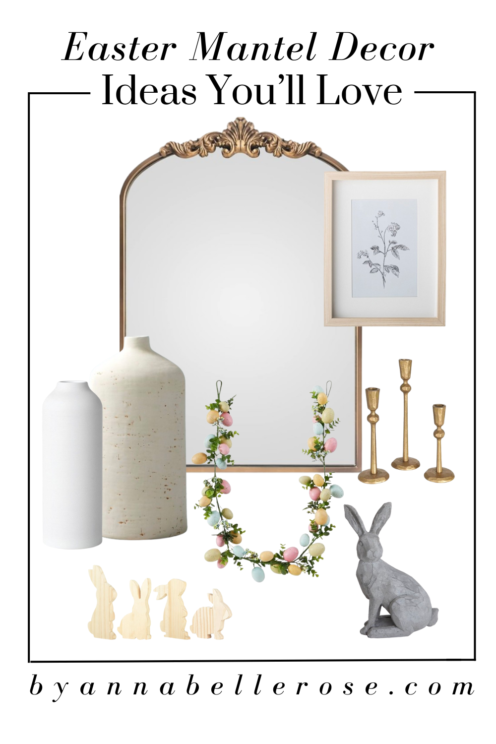 9 Polished Easter Mantel Decor Ideas that You'll Love - By Annabelle Rose